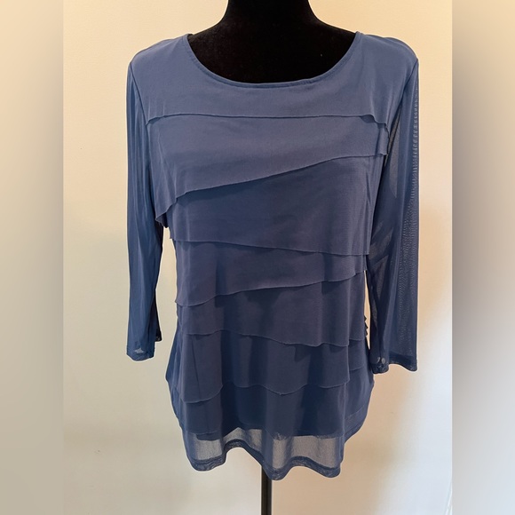 Alfani | Tops | Alfani Sheer Top With Sheer 34 Sleeves Size Xl Color Is ...